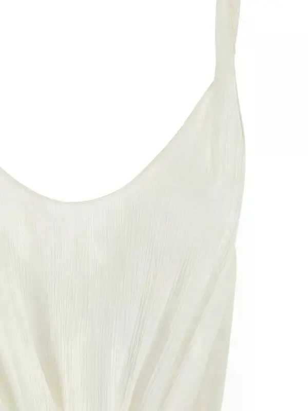 JW Anderson Crinkled Knot-detail Blouse - Neutrals