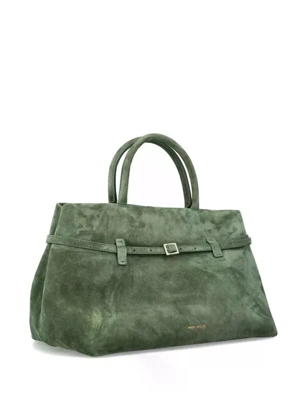 Manu Atelier Suede Tote Bag - Green
