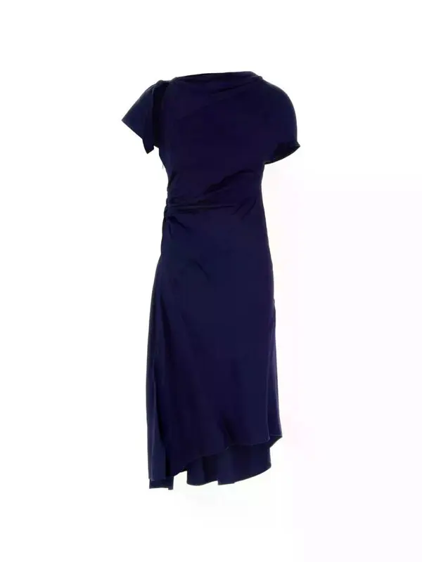 Victoria Beckham Asymmetric Twist Dress - Blue