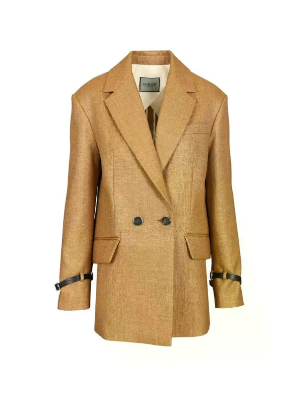 DURAZZI MILANO Raffia-effect Double-breasted Coat