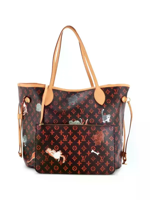 LOUIS VUITTON Neverfull Nm Limited Edition Grace Coddington Catogram Canvas Mm - Brown