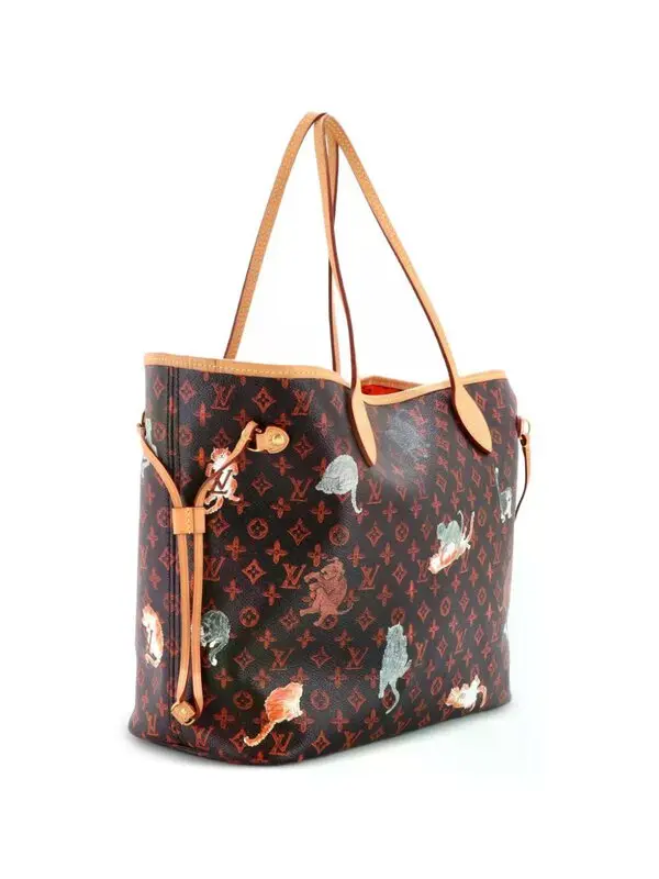 LOUIS VUITTON Neverfull Nm Limited Edition Grace Coddington Catogram Canvas Mm - Brown