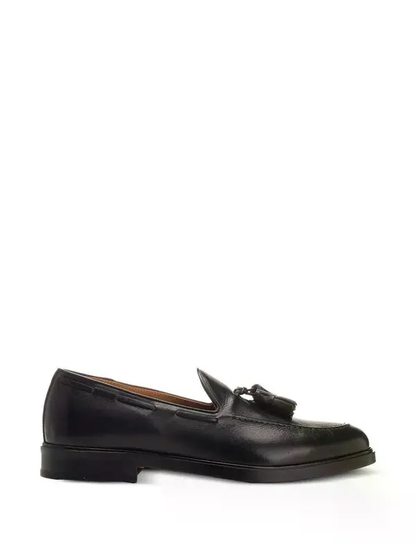 CORVARI Tassel Detail Leather Loafers - Black