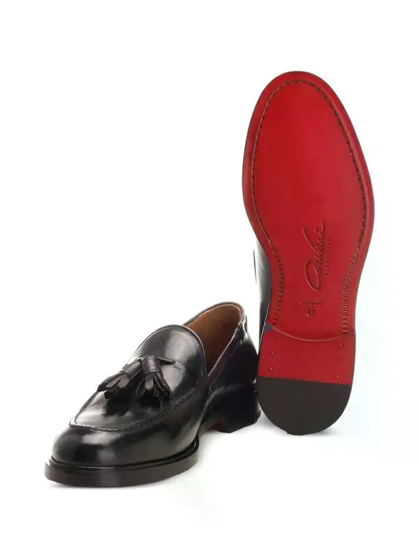 CORVARI Tassel Detail Leather Loafers - Black