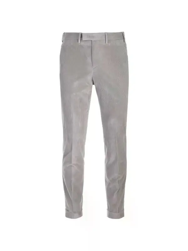 PT TORINO Master Corduroy-velvet Trousers - Grey