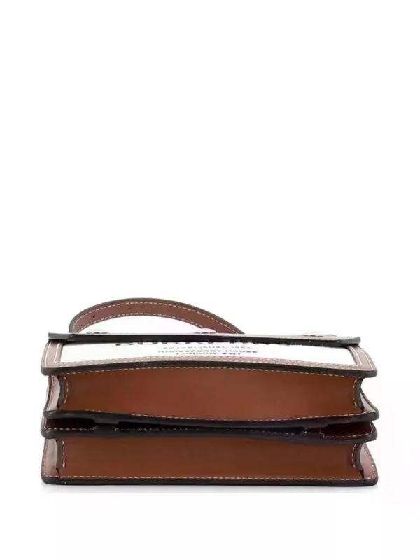 Burberry Logo Pocket Canvas And Leather Mini Crossbody Bag