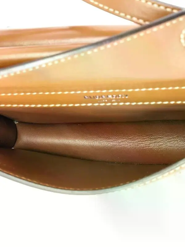 Burberry Logo Pocket Canvas And Leather Mini Crossbody Bag