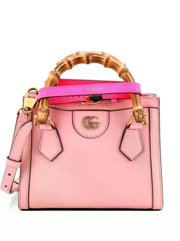 Gucci Diana Mini Bamboo Handle Leather Tote - Pink