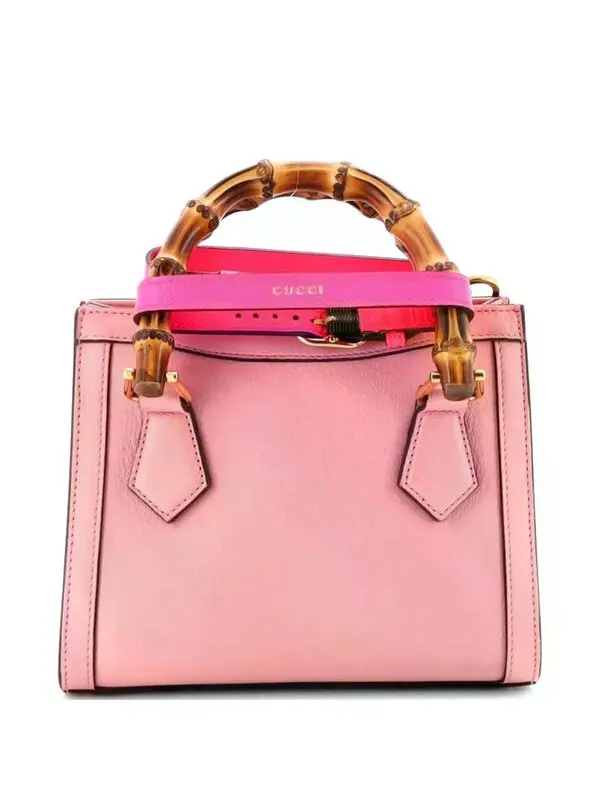 Gucci Diana Mini Bamboo Handle Leather Tote - Pink