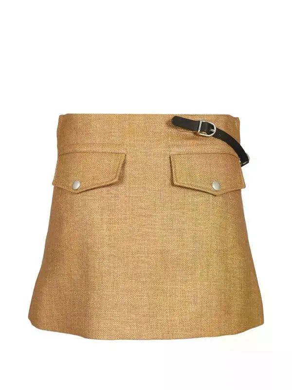 DURAZZI MILANO Asymmetric Raffia Skirt