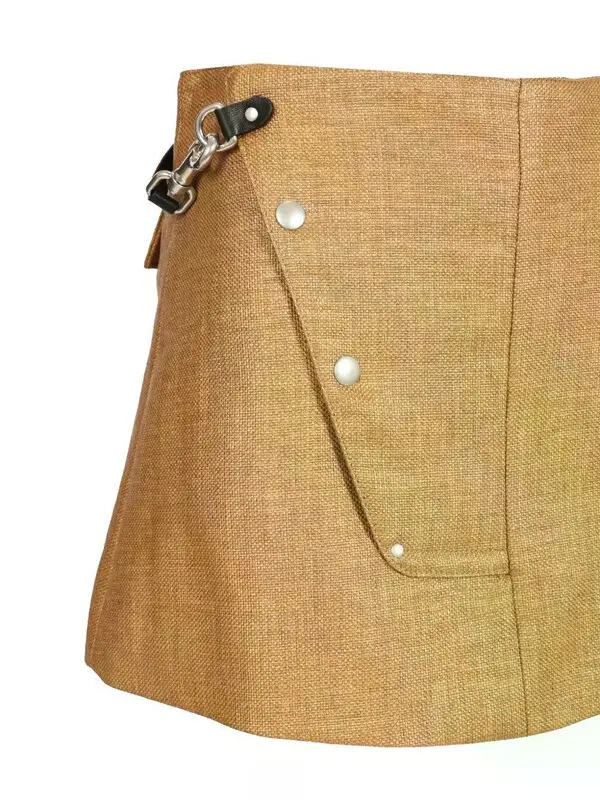 DURAZZI MILANO Asymmetric Raffia Skirt