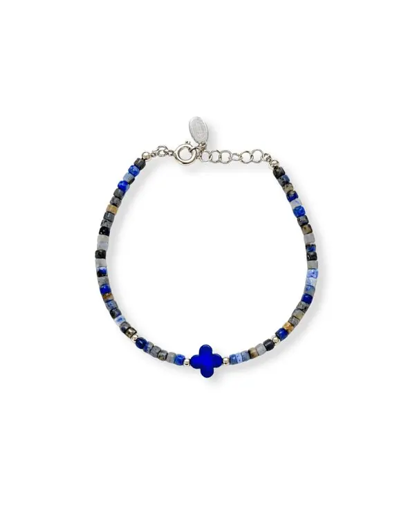 INARI JEWELLERY Pulut Tai Tai Gemstone Bracelet - Blue/silver