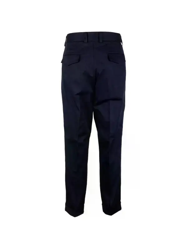 PAOLO PECORA Pleated Turn-up Trousers