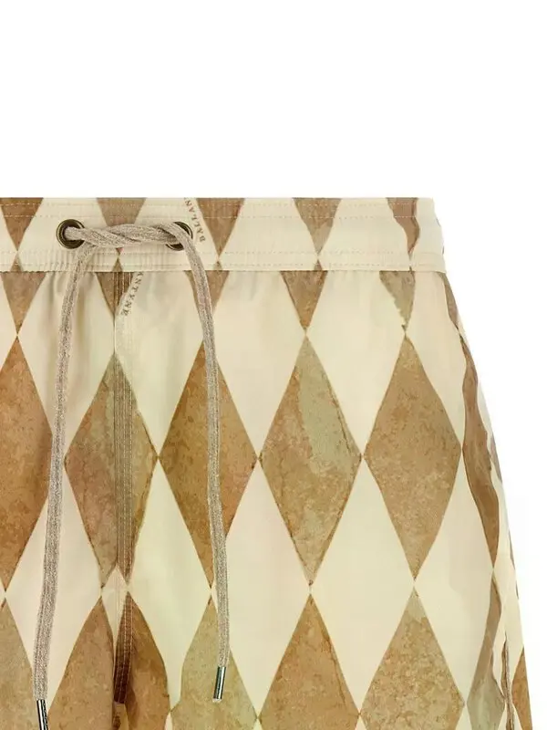 BALLANTYNE Diamond-pattern Swim Shorts