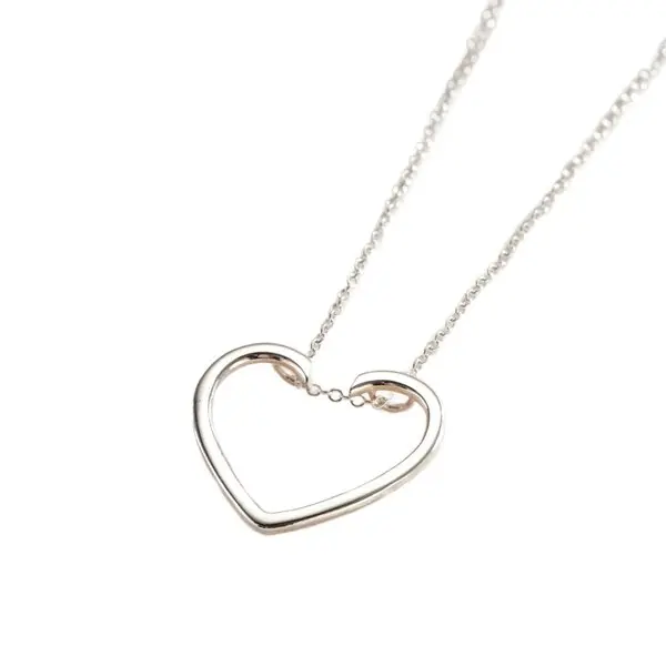 POSH TOTTY DESIGNS Sterling Heart Ring Holder Necklace - Silver
