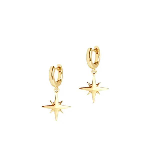 MURU Star Huggie Hoop Earrings - Gold