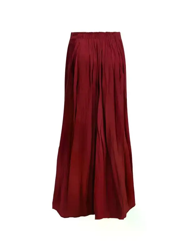 SA SU PHI Pleated Maxi Skirt - Red