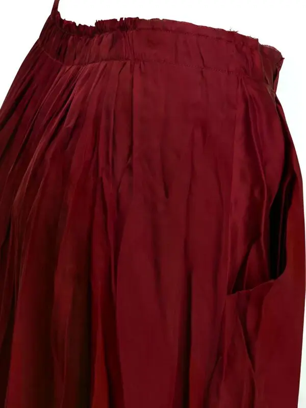 SA SU PHI Pleated Maxi Skirt - Red