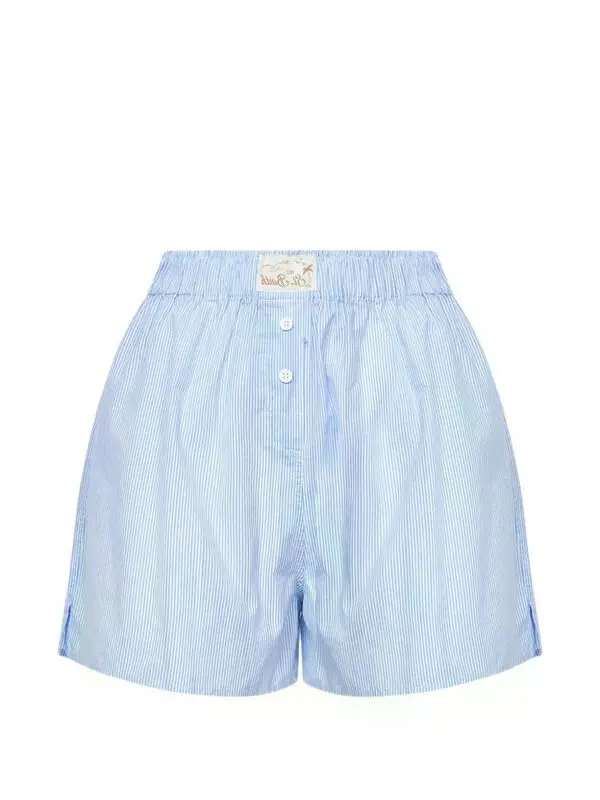 MC2 SAINT BARTH Striped Shorts - Blue