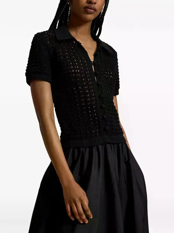 Polo Ralph Lauren Crocheted Bodice Cotton Dress