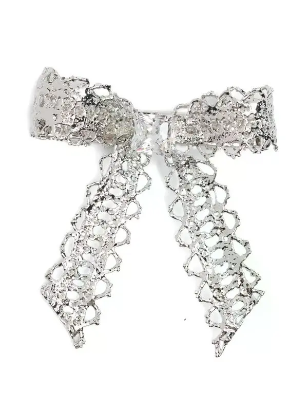 SHUSHU/TONG X Yvmin Crystal-embellished Hair Clip - Silver