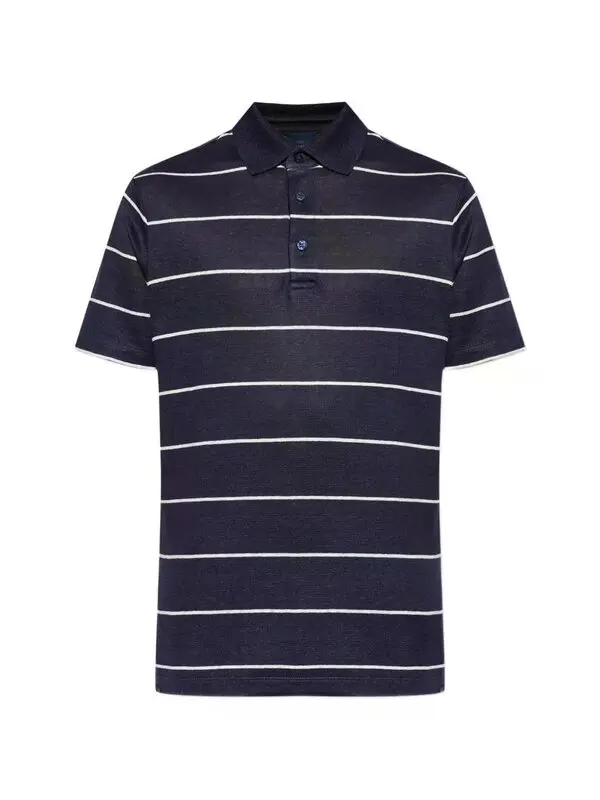 Paul & Shark Striped Short-sleeve Polo Shirt - Blue