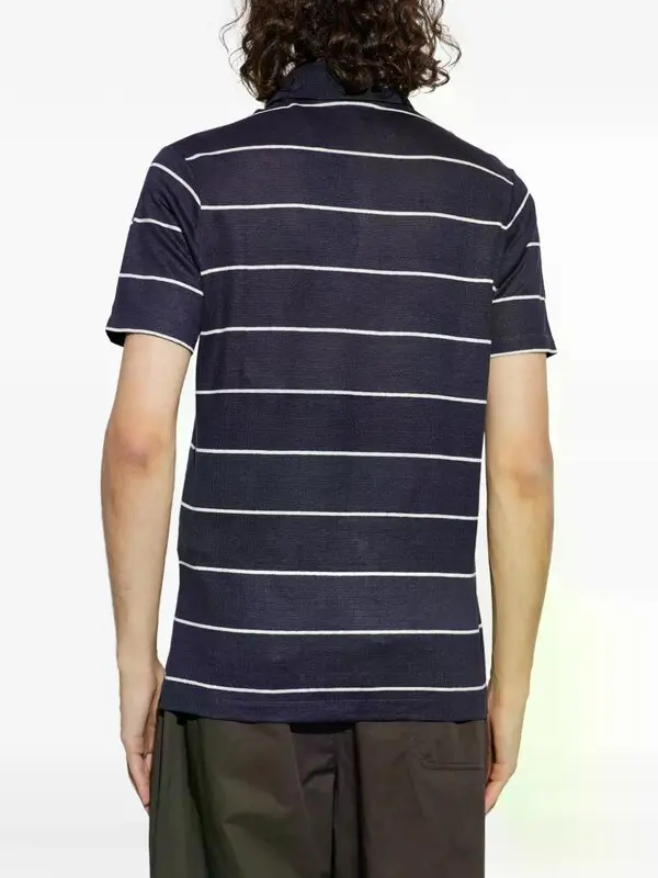 Paul & Shark Striped Short-sleeve Polo Shirt - Blue