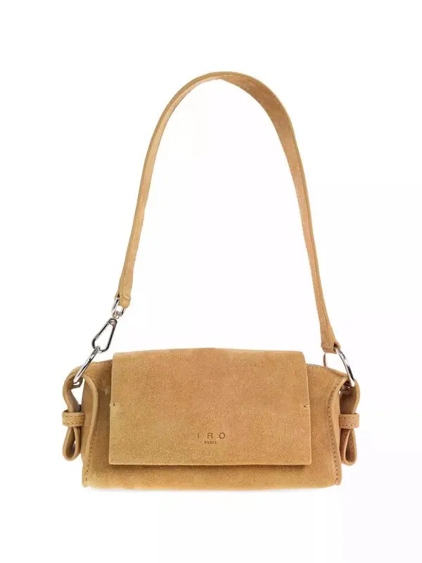 IRO PARIS Suede Logo-print Shoulder Bag - Brown