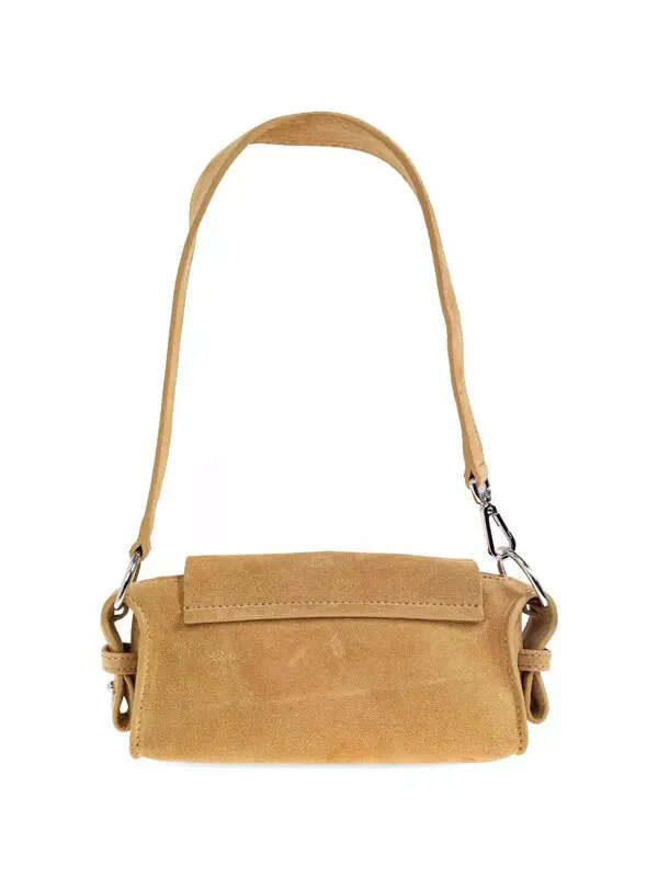 IRO PARIS Suede Logo-print Shoulder Bag - Brown
