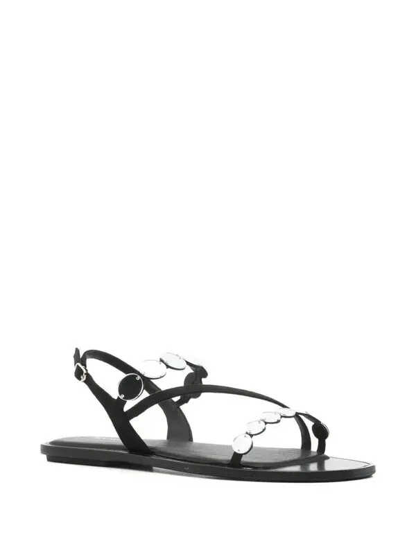 TAMARIS Embellished Flat Sandals - Black