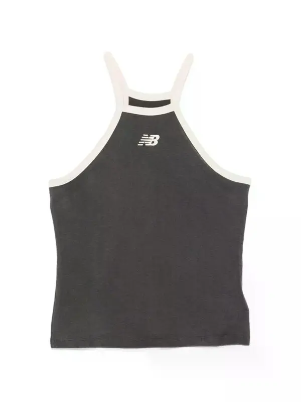 NEW BALANCE Logo-embroidered Racerback Tank Top - Grey
