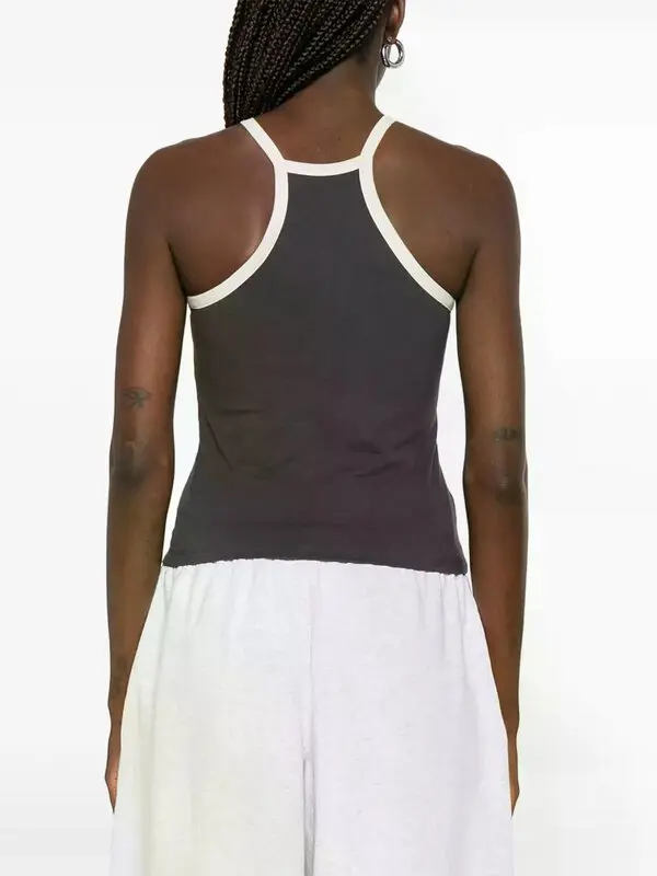 NEW BALANCE Logo-embroidered Racerback Tank Top - Grey