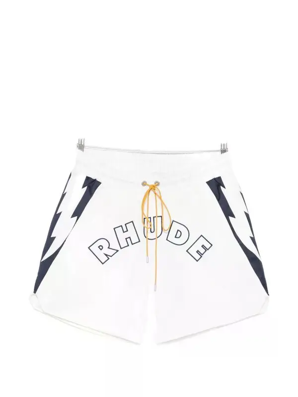 Rhude Logo-print Drawstring Shorts - White