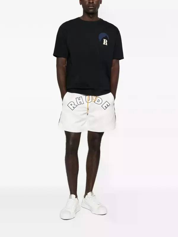 Rhude Logo-print Drawstring Shorts - White