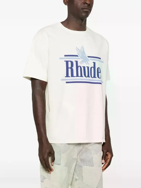 Rhude Crew Neck T-shirts - Neutrals