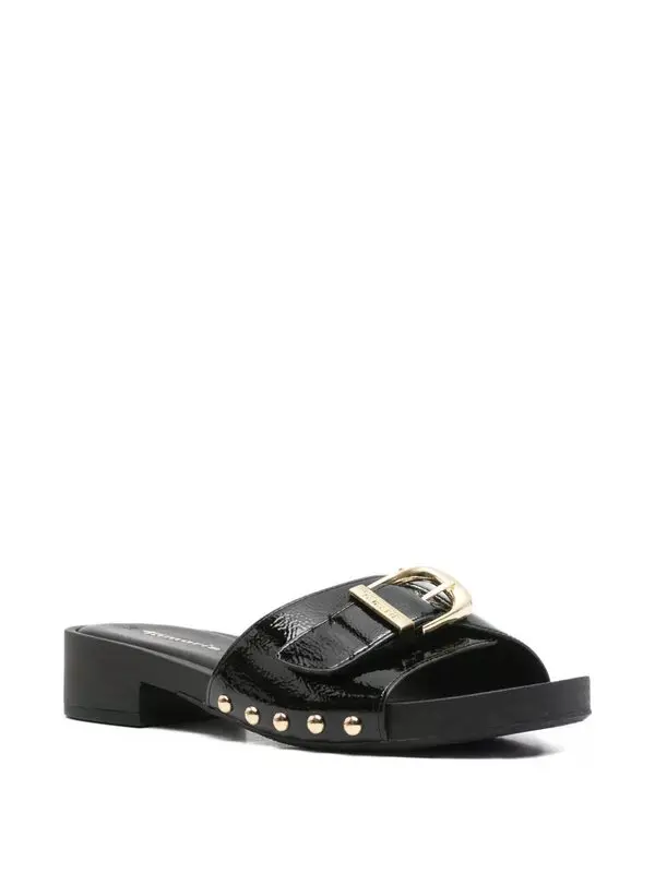 TAMARIS Buckle-detail Studded Sandals - Black