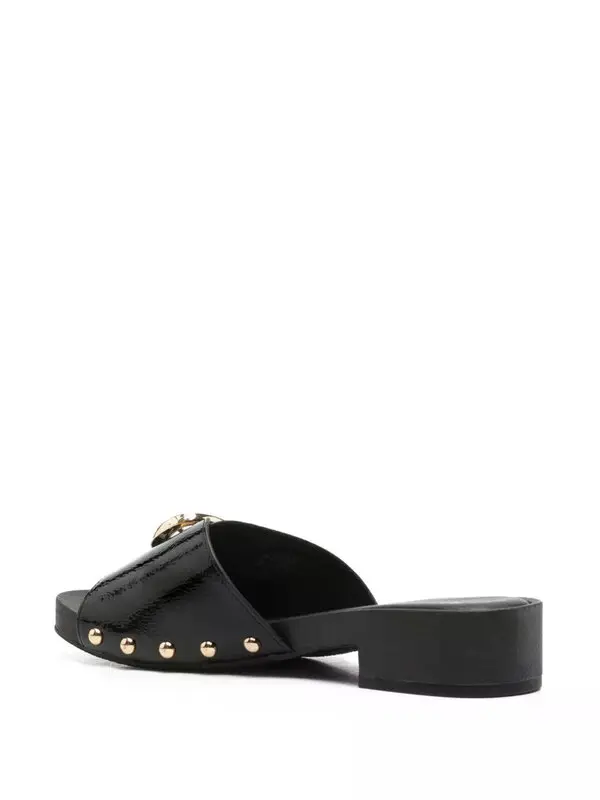 TAMARIS Buckle-detail Studded Sandals - Black
