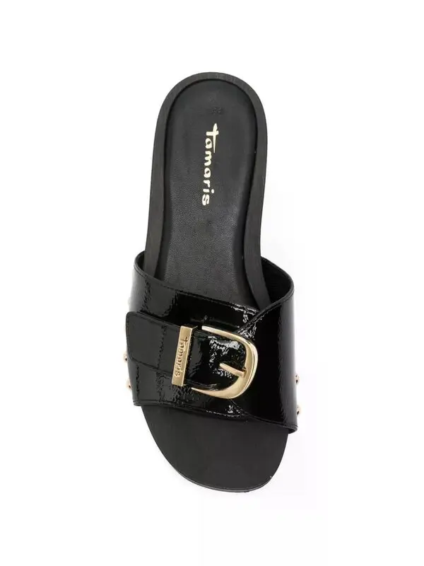 TAMARIS Buckle-detail Studded Sandals - Black