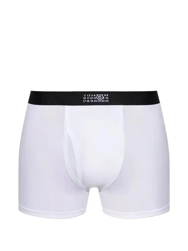 MAISON MARGIELA Logo-waistband Boxers - White