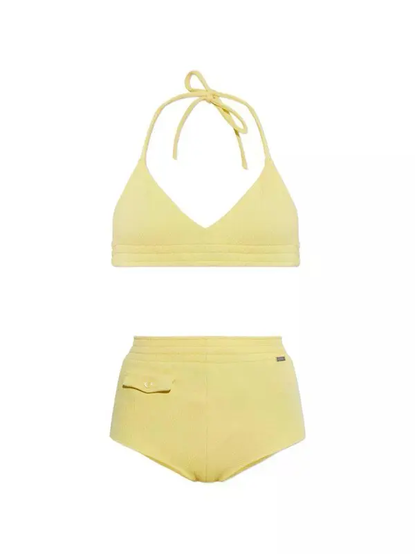 MAISON MARGIELA Textured Halterneck Bikini - Yellow