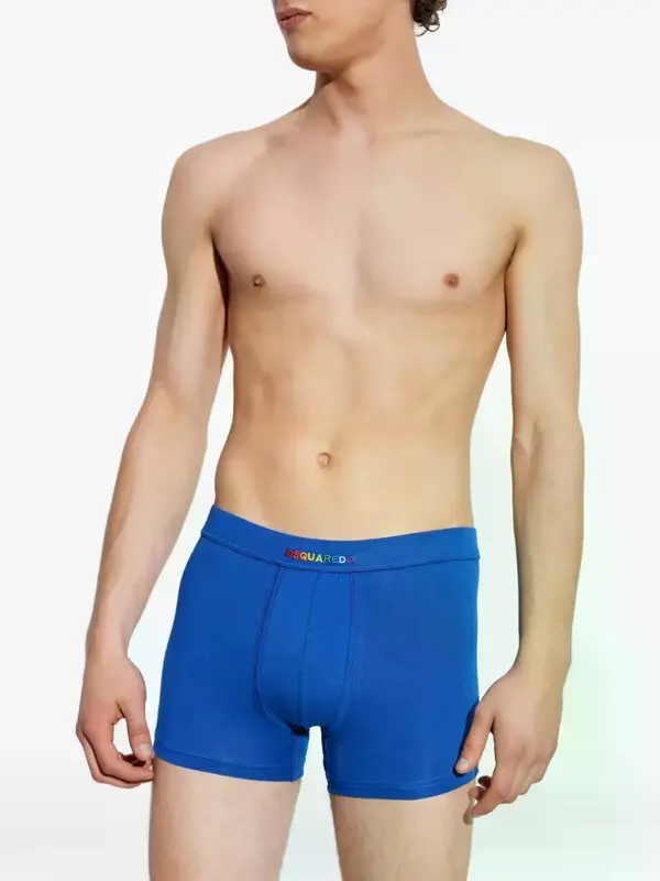 Dsquared2 Logo-embroidered Boxers - Blue