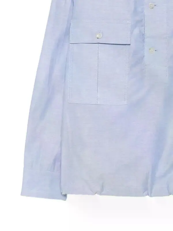 NINE:INTHE:MORNING Dexter Elasticated-hem Flap-pocket Shirt
