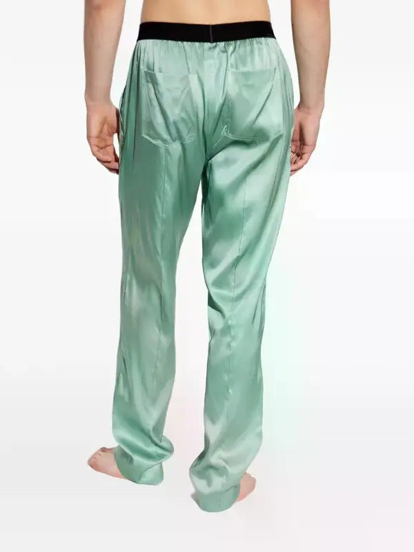 TOM FORD Logo-waistband Silk Pajamas
