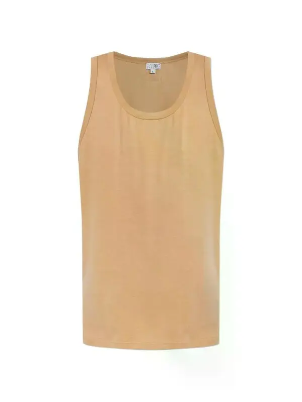 MAISON MARGIELA Logo Patch Tank Top - Neutrals