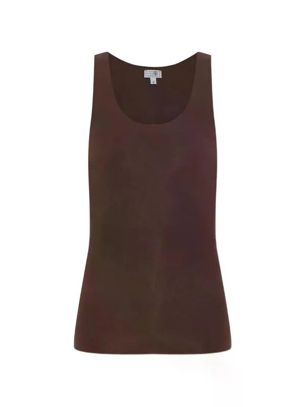 MAISON MARGIELA Scoop-neck Tank Top - Brown
