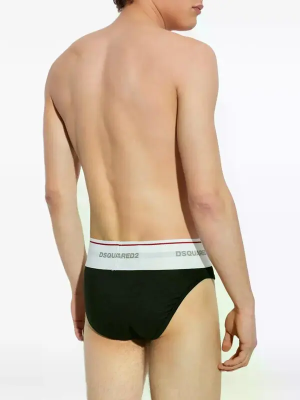 Dsquared2 Logo-waistband Briefs - Black