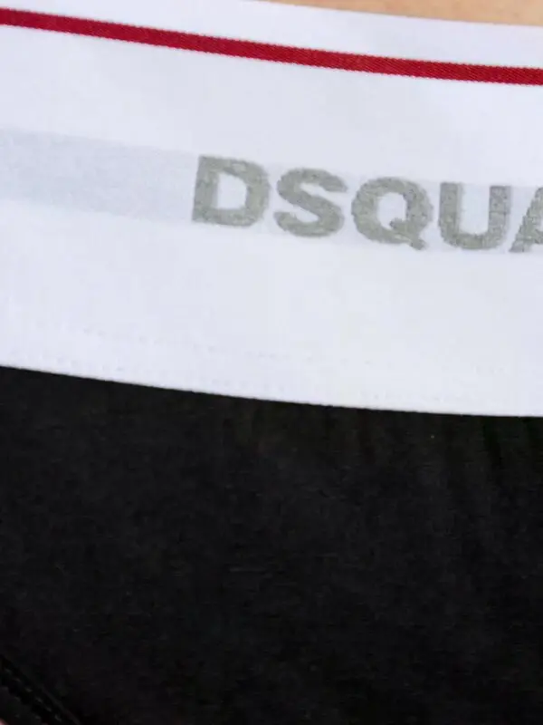 Dsquared2 Logo-waistband Briefs - Black