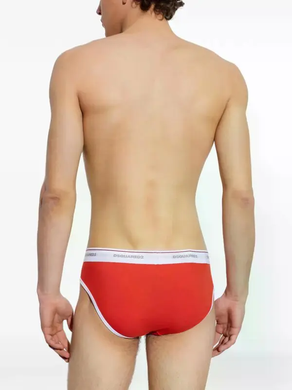 Dsquared2 Logo-waistband Briefs - Red