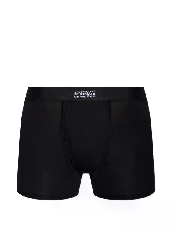 MAISON MARGIELA Logo-waistband Boxer Briefs - Black