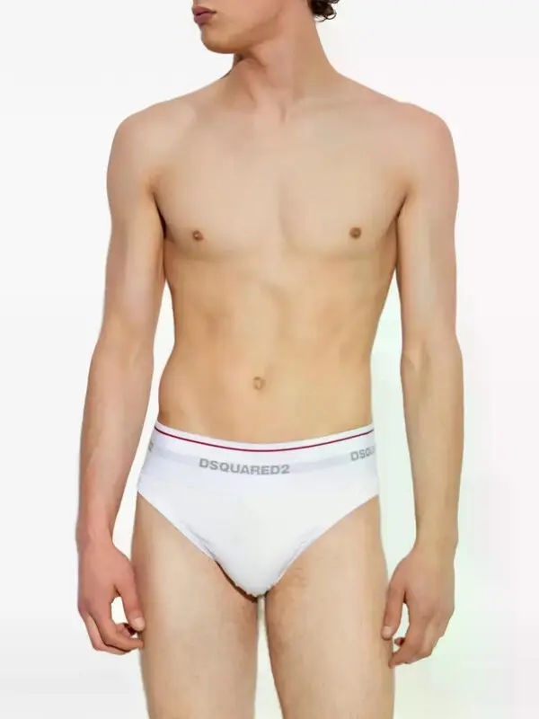 Dsquared2 Logo-waistband Briefs - White